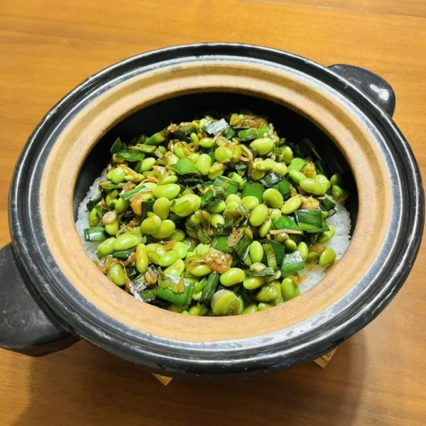 Sweet Garleek & Edamame Rice – Happy Donabe Life