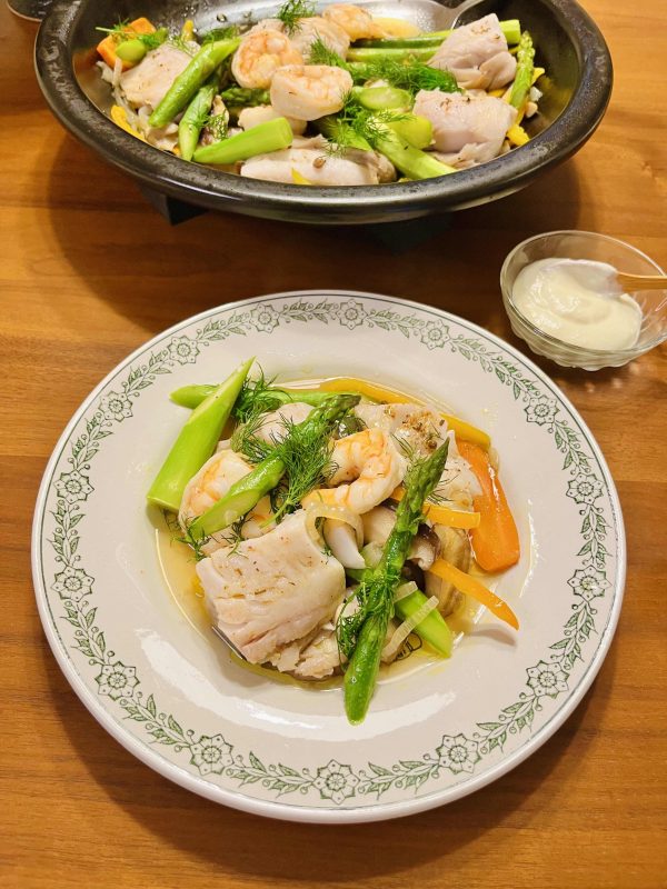 Sake-Steamed Black Cod and Vegetables – Happy Donabe Life