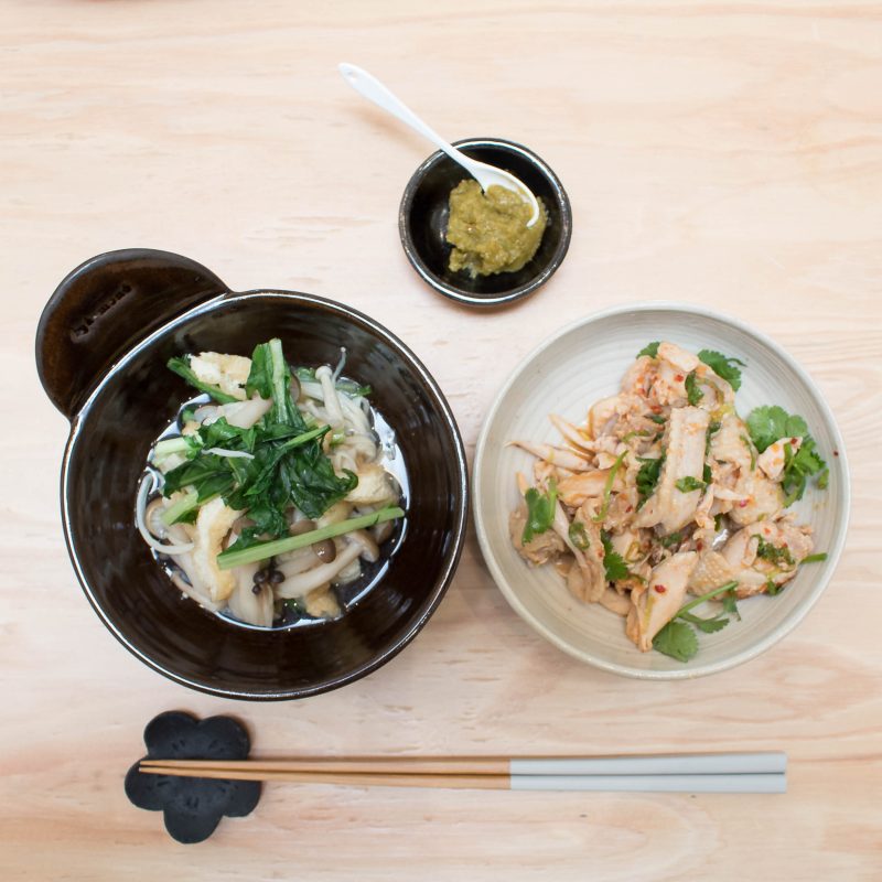 Mushroom & Mizuna Hot Pot – Happy Donabe Life