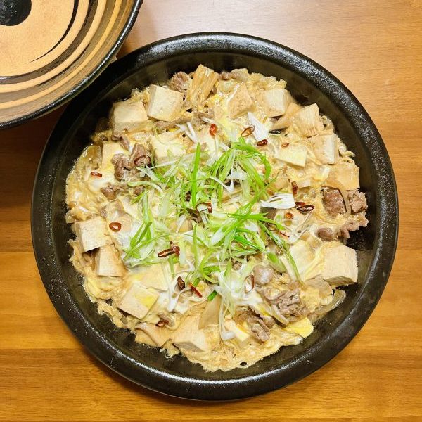 Simmered Beef & Tofu with Egg – Happy Donabe Life