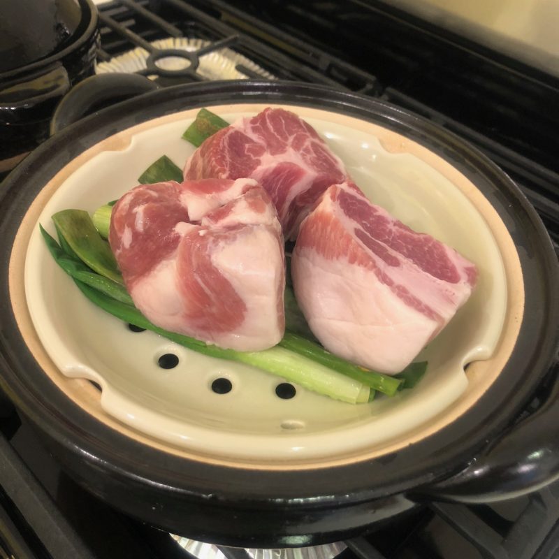 Steamed Moshio-Salt-Marinated Pork Shoulder – Happy Donabe Life