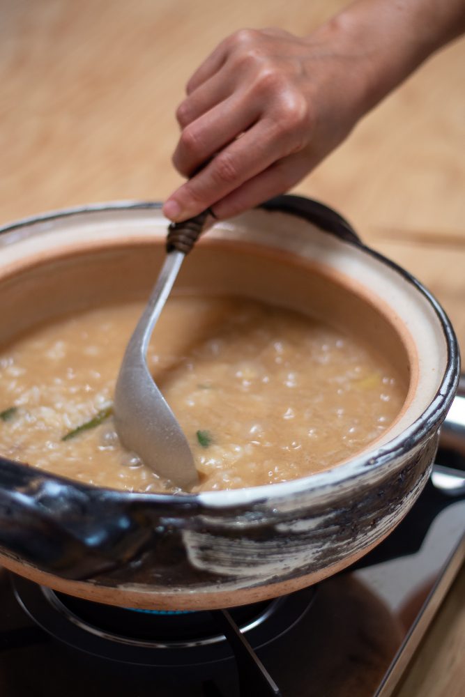 Miso Butter Hot Pot with Salmon and Pork – Happy Donabe Life