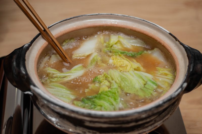 Miso Butter Hot Pot with Salmon and Pork – Happy Donabe Life