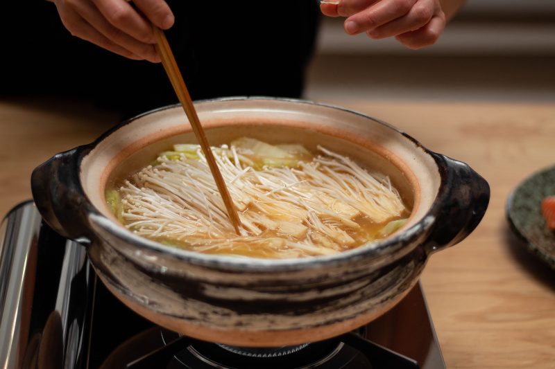 Miso Butter Hot Pot with Salmon and Pork – Happy Donabe Life