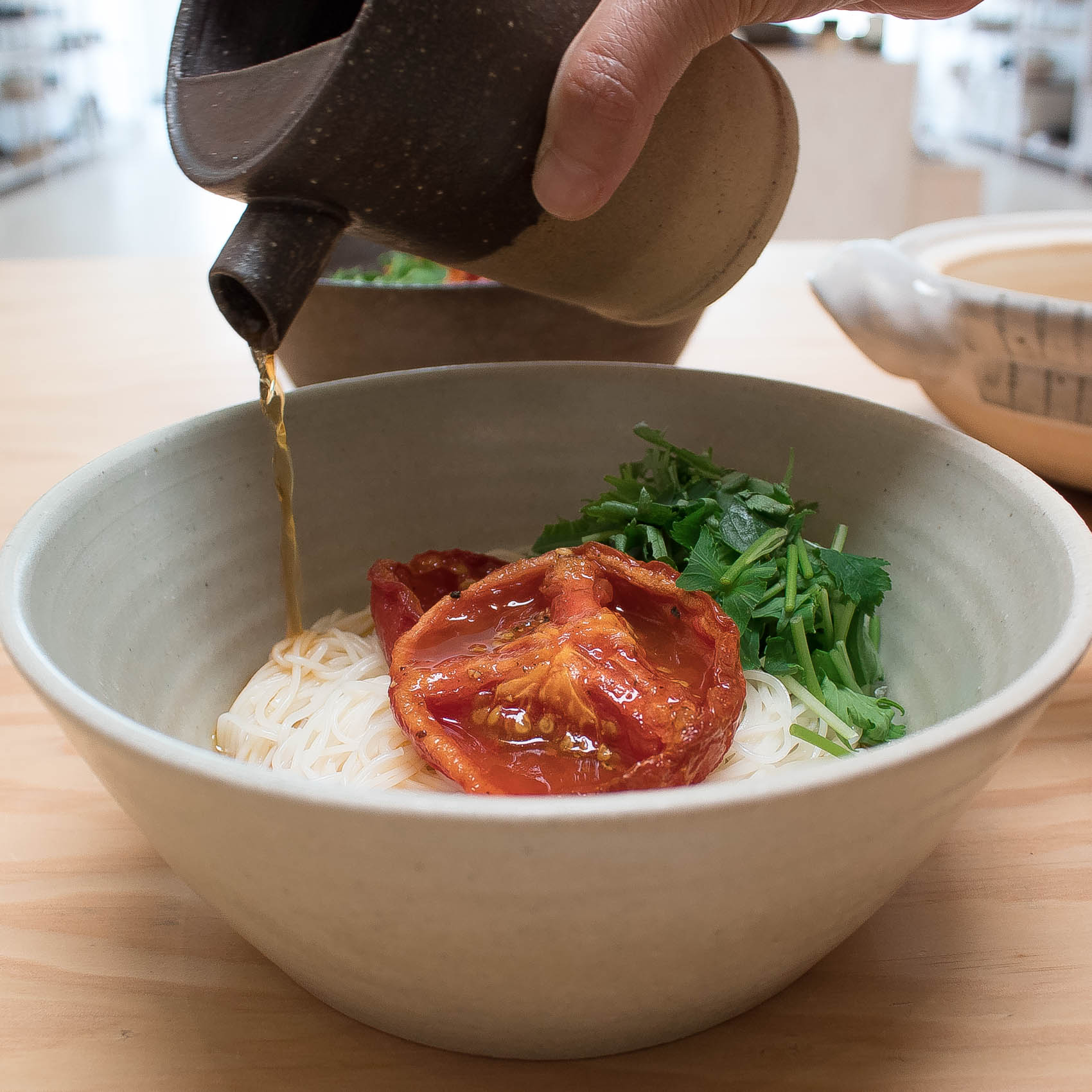 Cold Somen Noodle with Slow-Roasted Tomato – Happy Donabe Life
